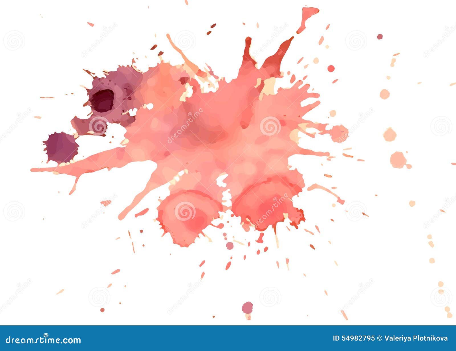 Red Vector Watercolor Splashes Stock Vector - Illustration of multi ...