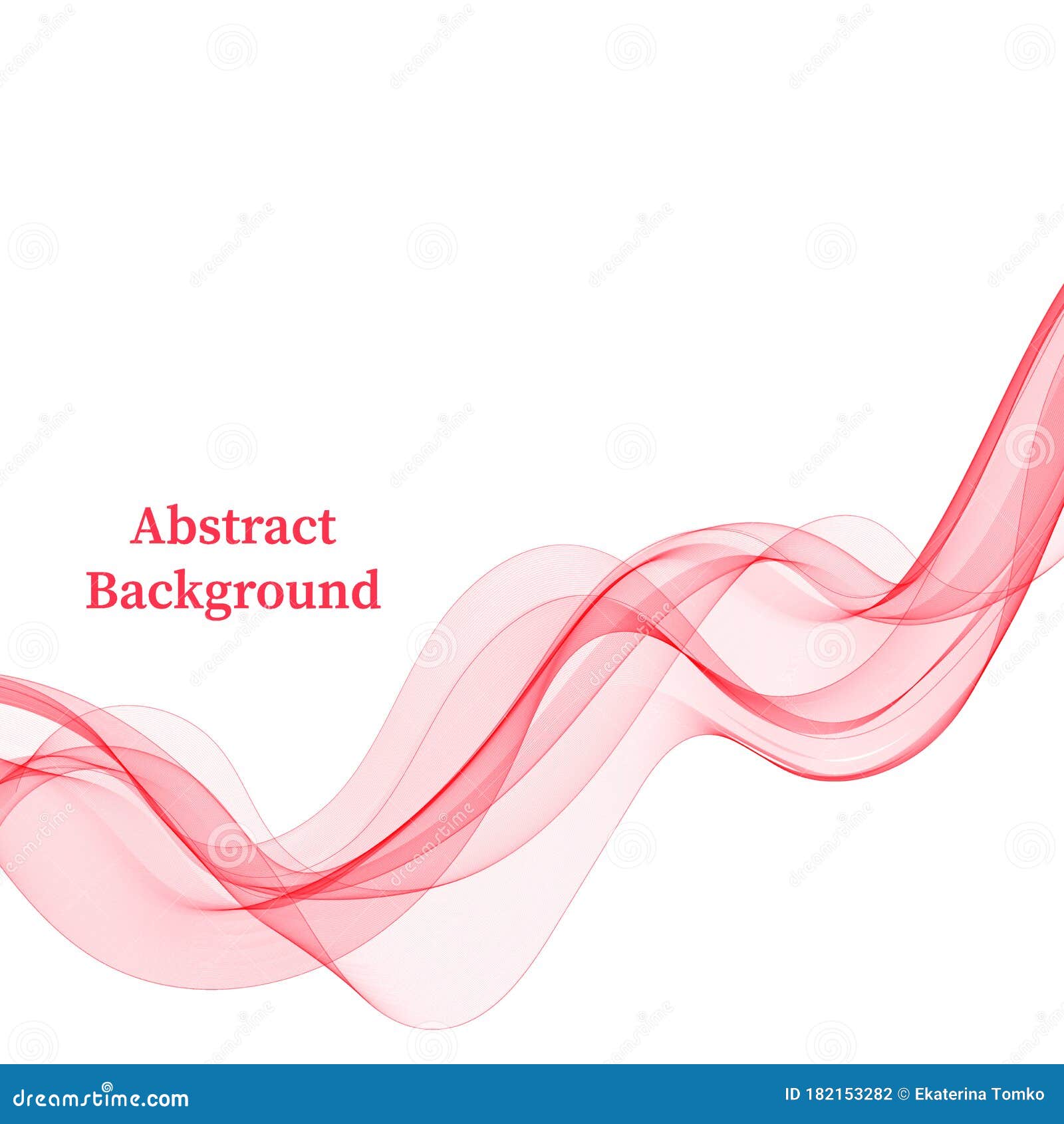 Red Vector Wave. Advertising Template. Advertising Banner. Eps 10 Stock ...