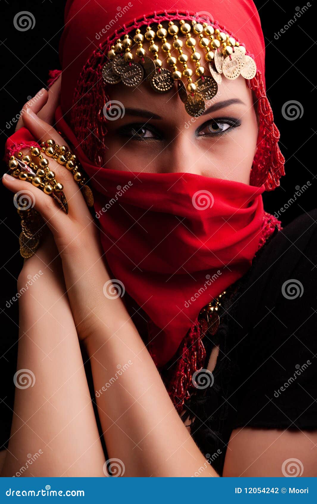 The red veil stock photo. Image of caucasian, muslim - 12054242