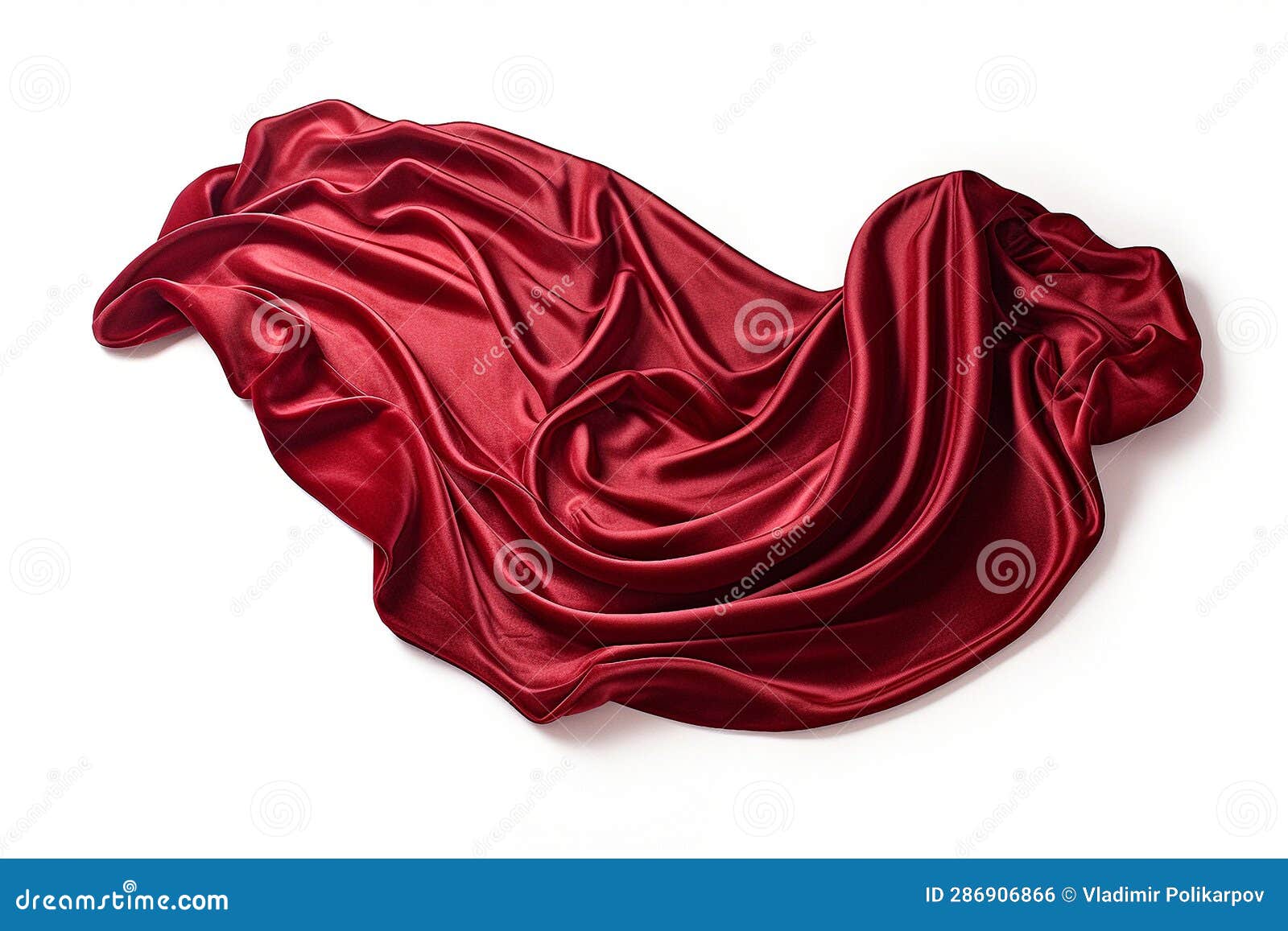 Red Veil Isolated on White Background Stock Photo - Image of curve ...