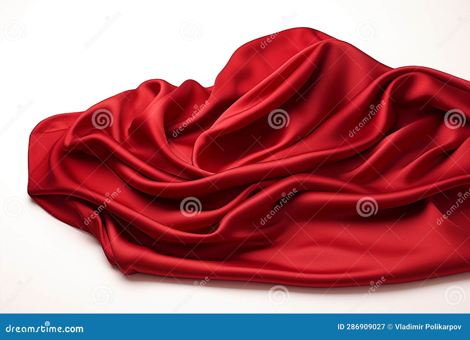 Red Veil Isolated on White Background Stock Image - Image of satin ...