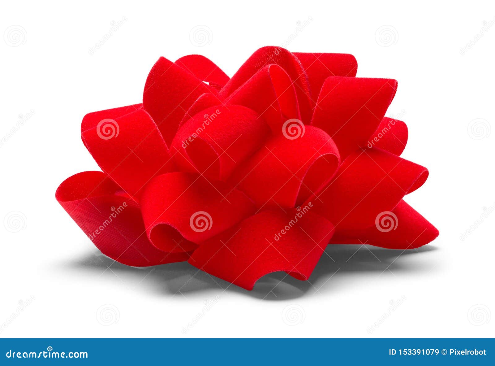 Red Velvet Bow Side View stock image. Image of present - 153391079