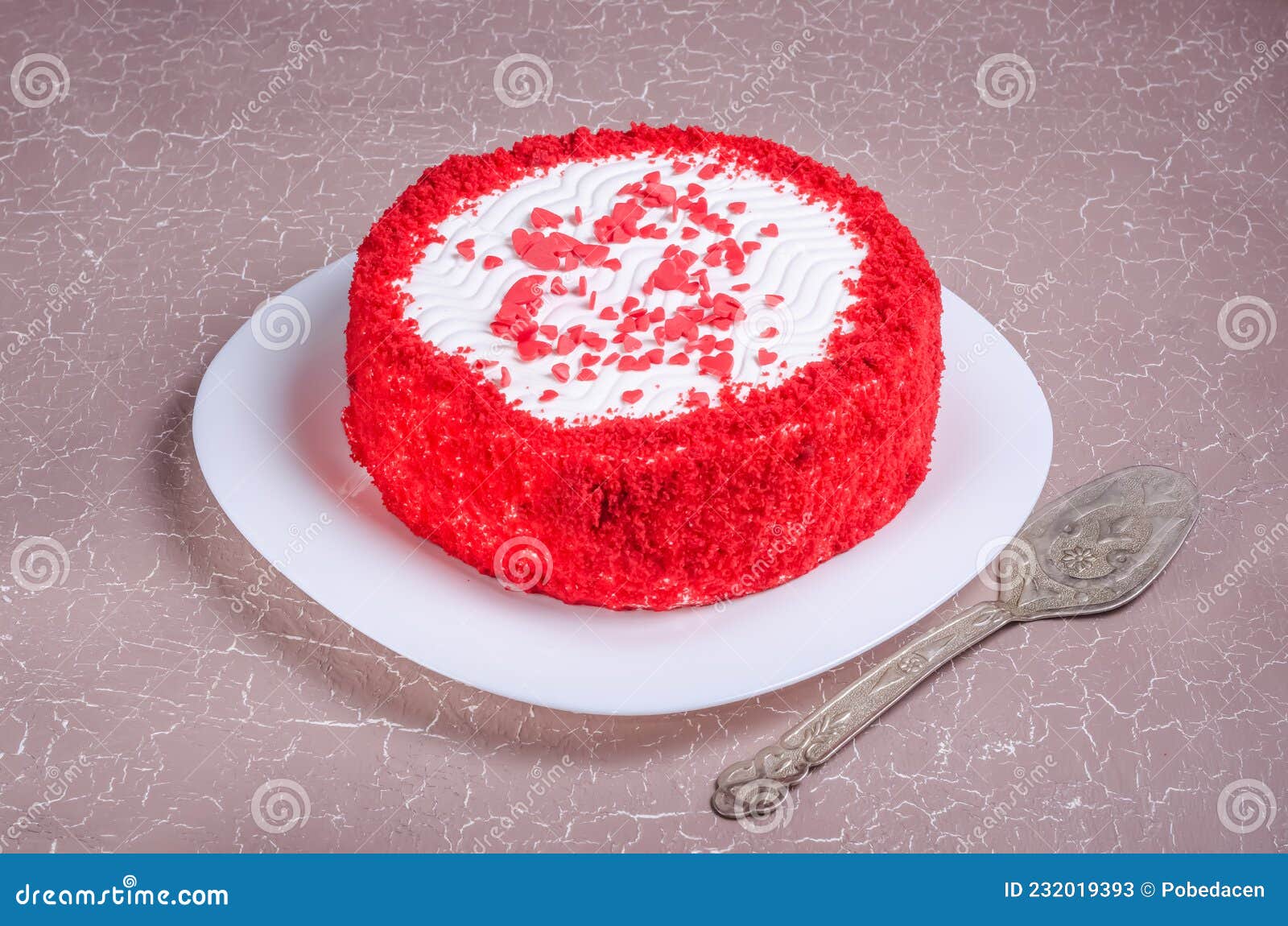 Red Velvet Cake, Classic Three-layer Red Sponge Cake with Cheese Cream ...