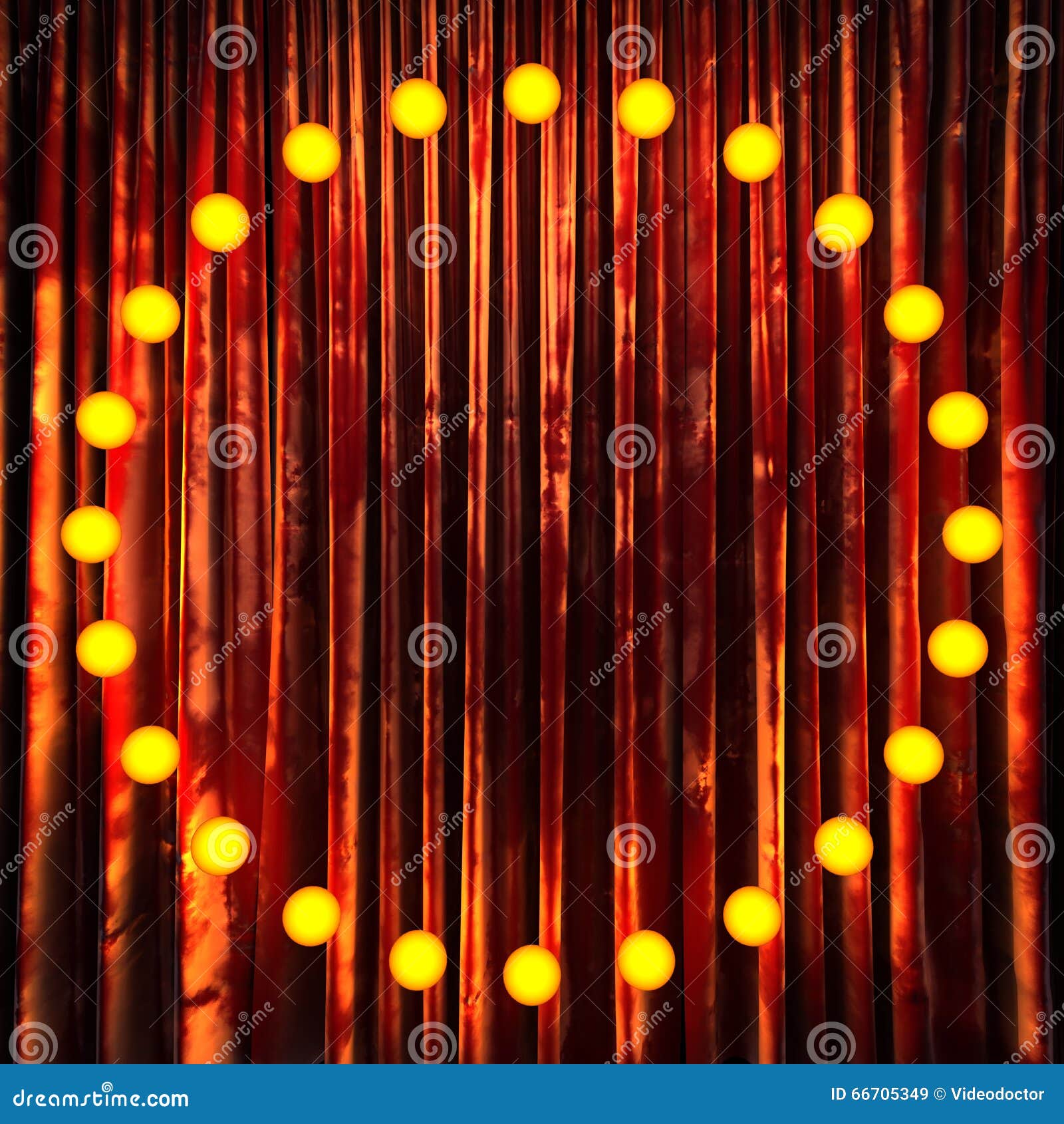 Red Velvet Curtain Stage with Neon Lights Stock Image - Image of light ...