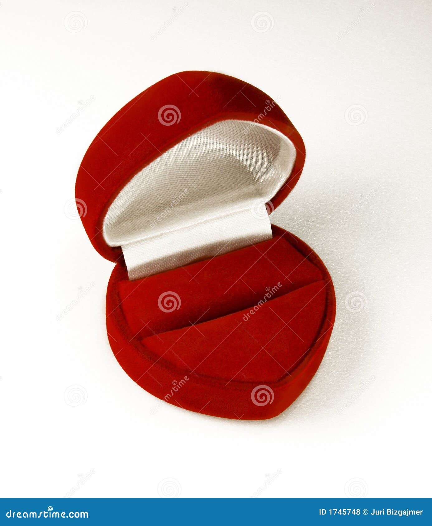 Red, velvet, gift box. stock photo. Image of silver, ring - 1745748