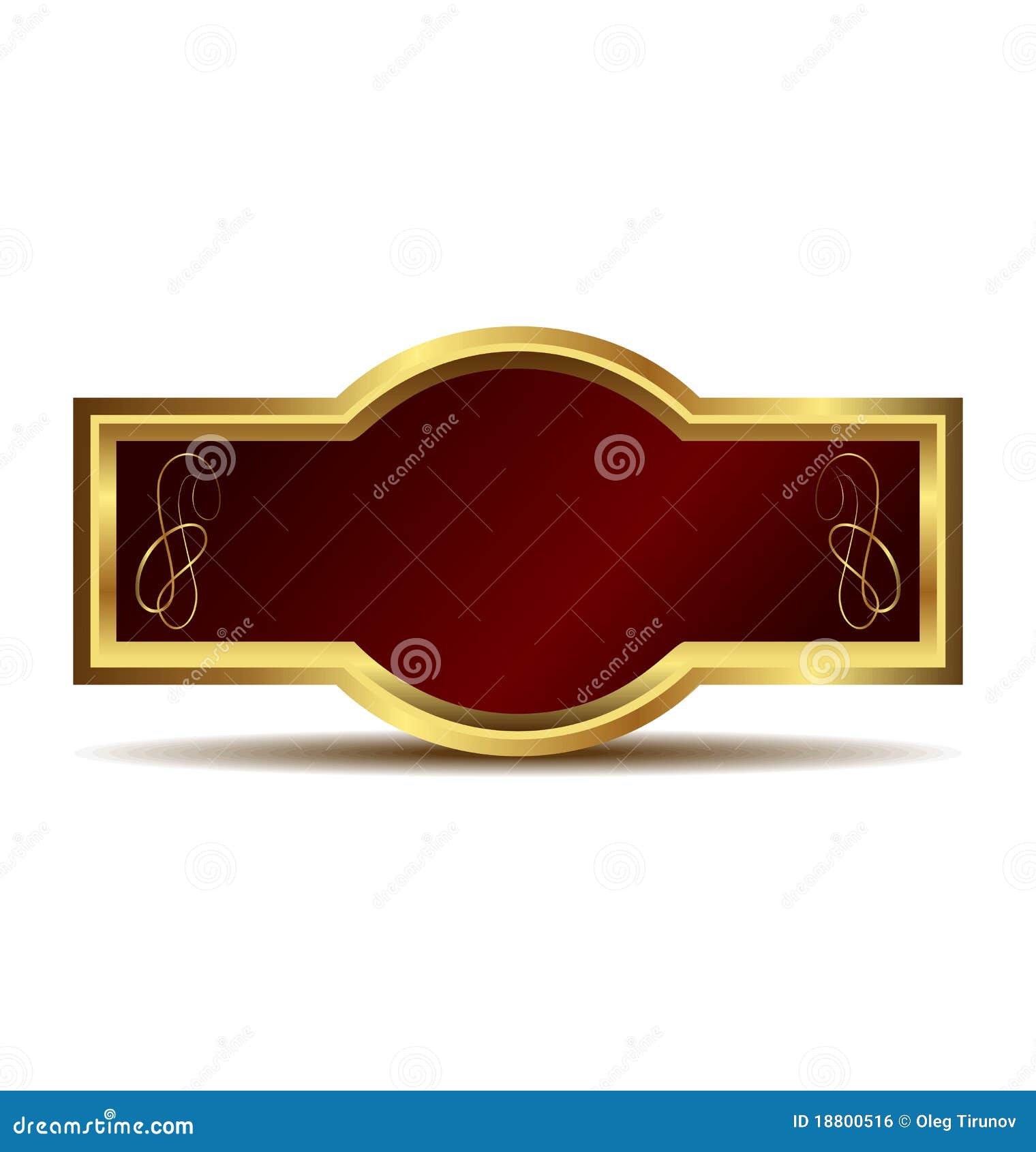 Red Velvet in a Gold Frame Label Stock Vector - Illustration of golden ...