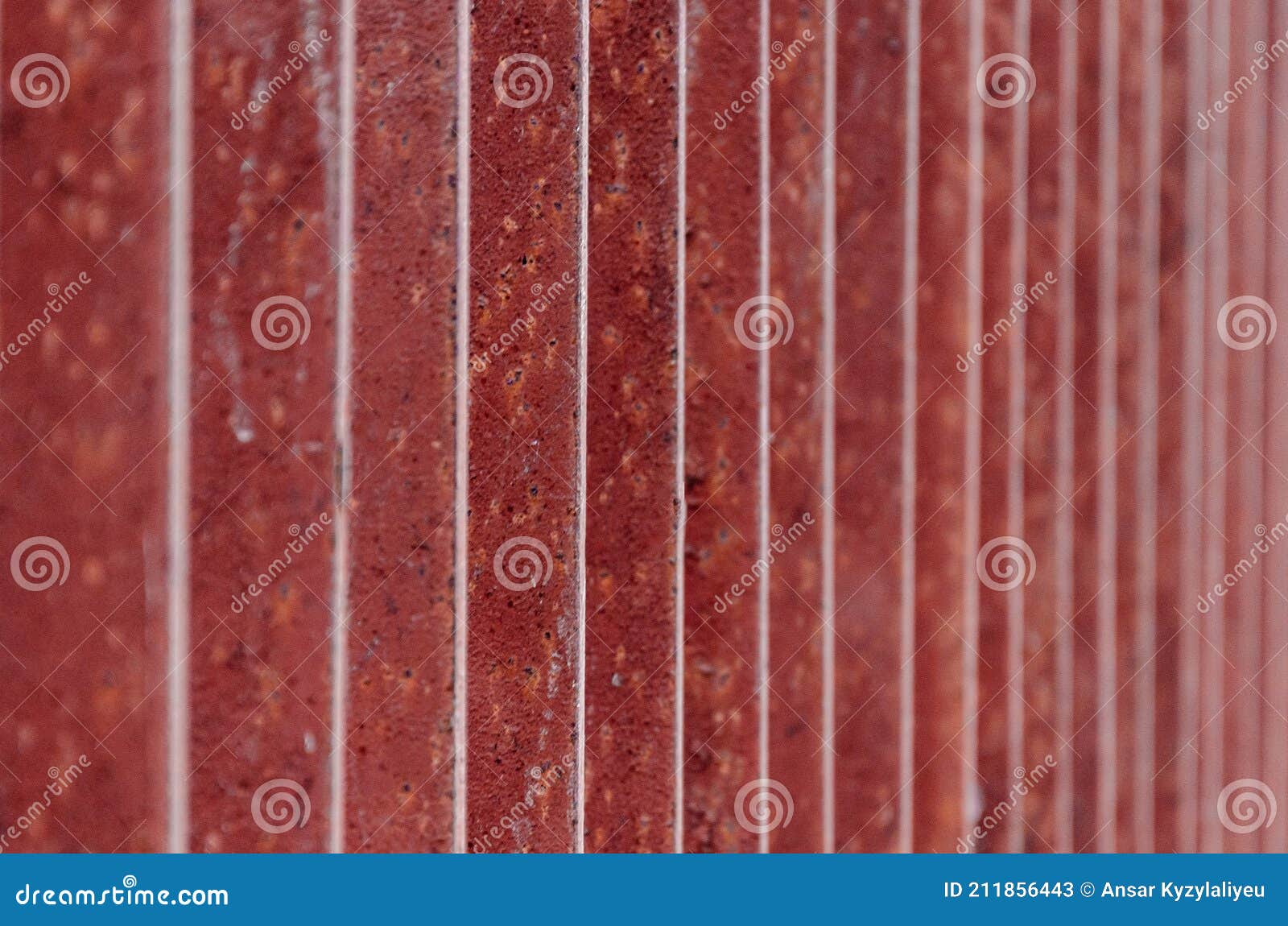Red Vertical Lines. Old Rusty Metal Fence. Red Background. Soft Focus ...