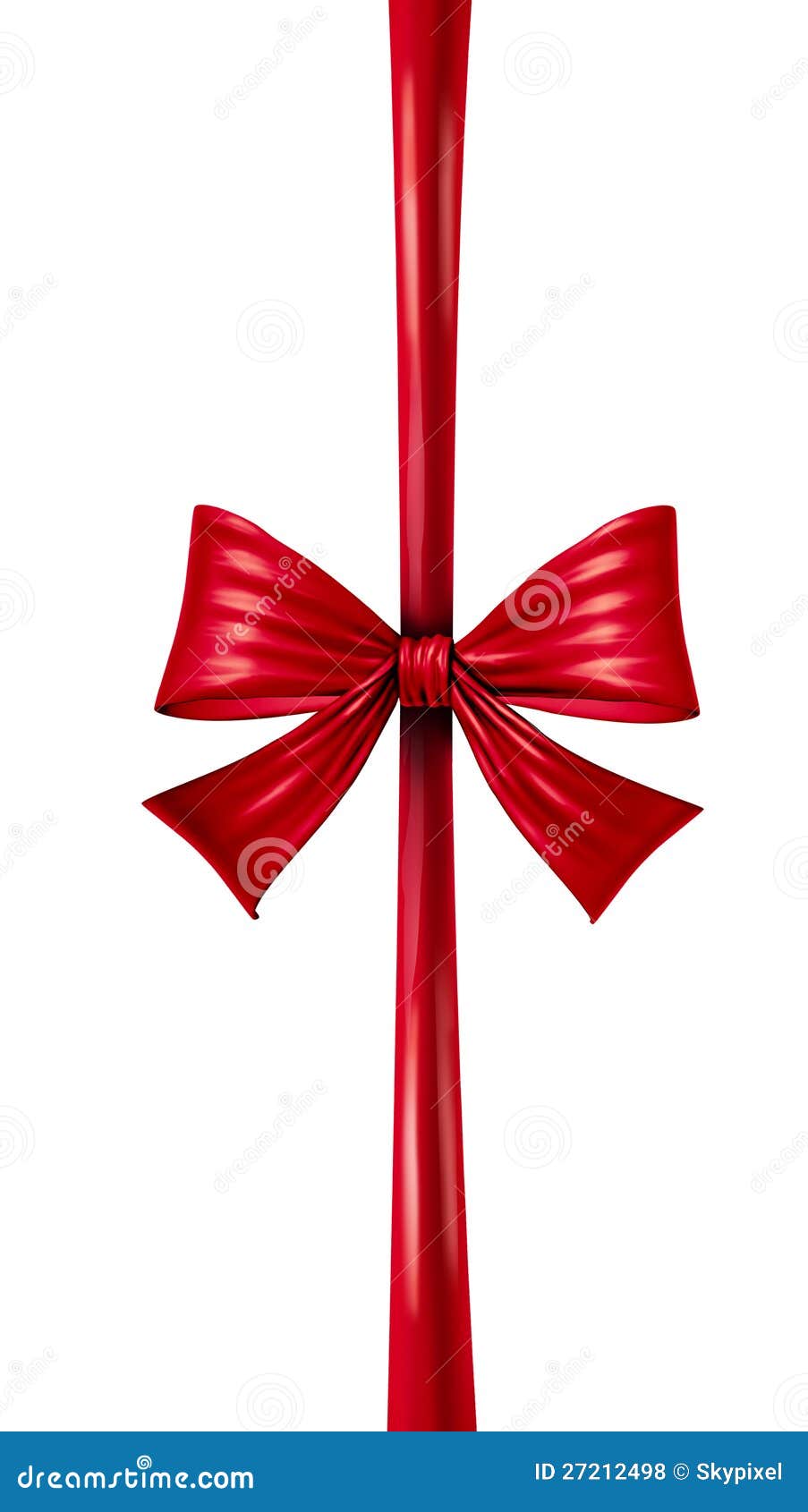 Red Vertical Ribbon Bow stock illustration. Illustration of gift - 27212498