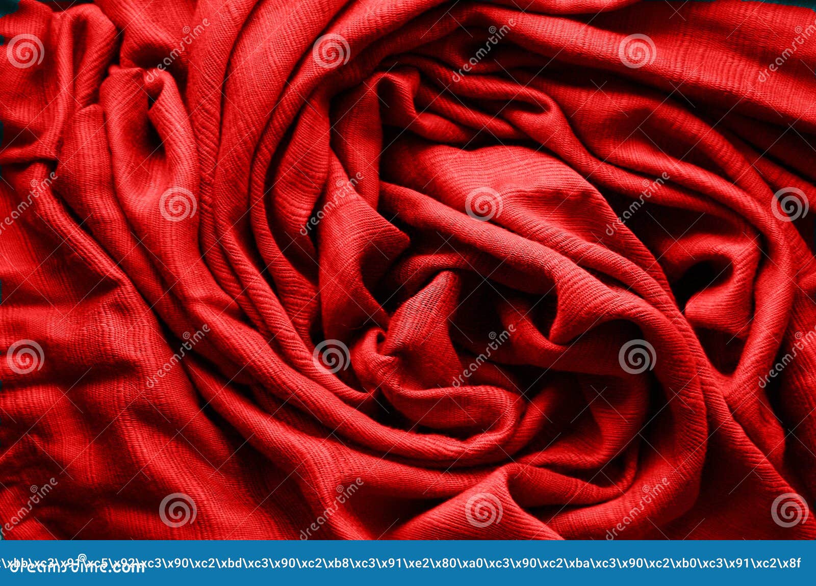 Red Vibrant Crumpled Textured Cloth. Abstract Background Stock Image ...