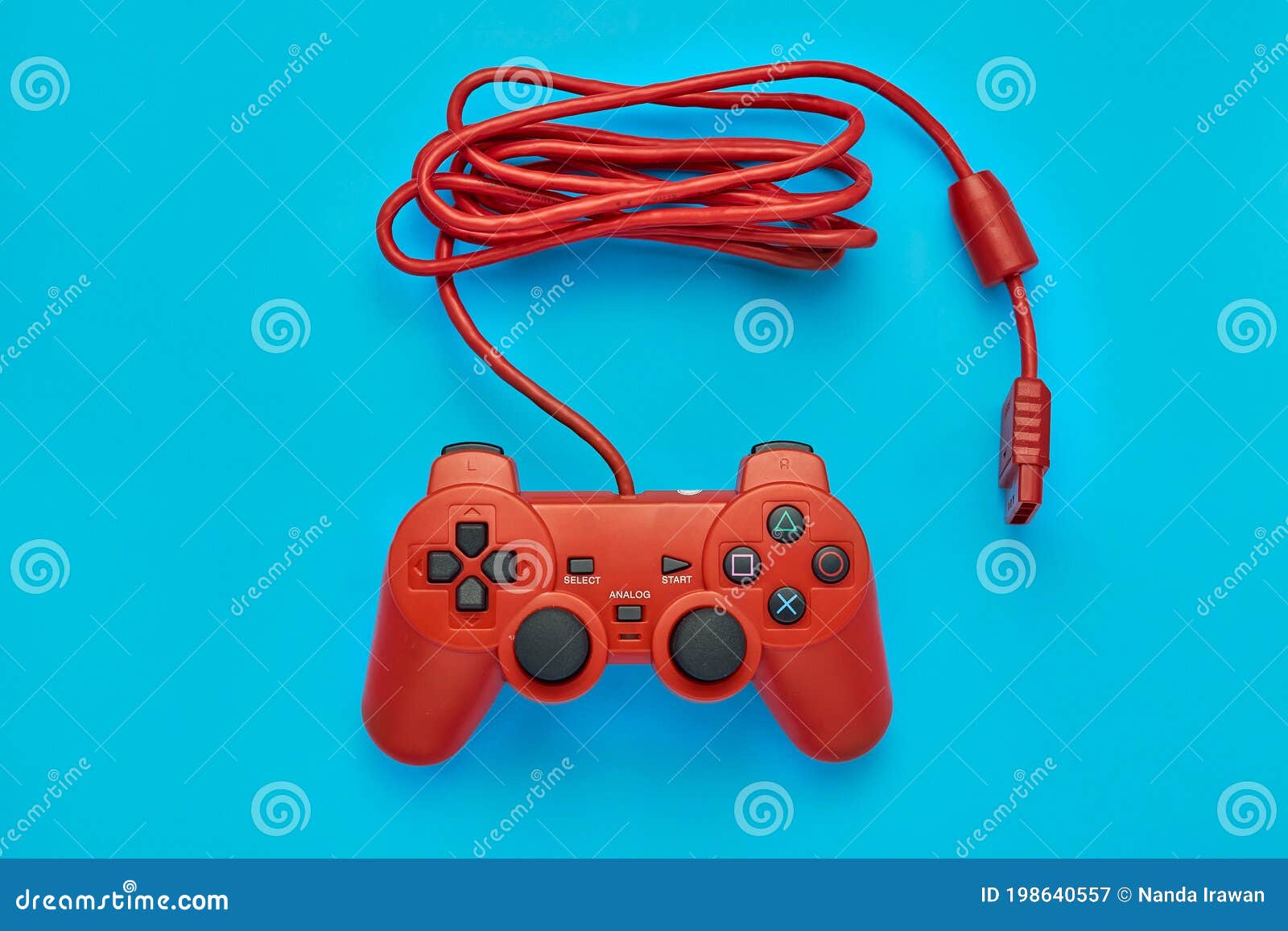 Red of Video Game Controller with Four Button To Play on Game Console ...