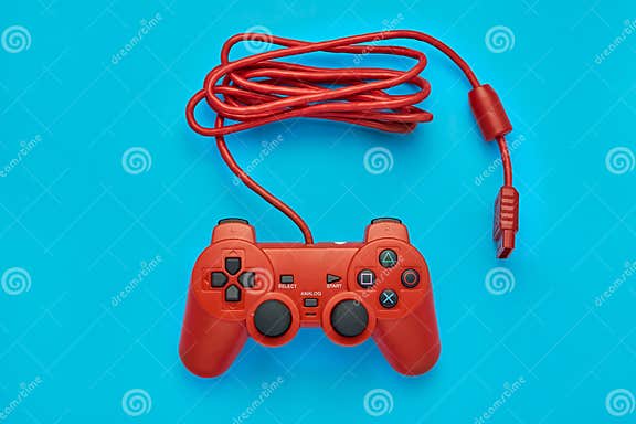 Red of Video Game Controller with Four Button To Play on Game Console ...