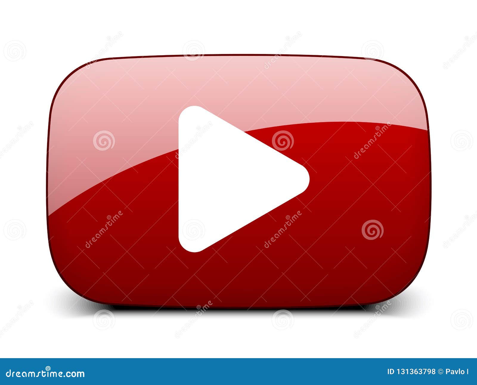 Red Video Player Button - for Stock Stock Vector - Illustration of ...