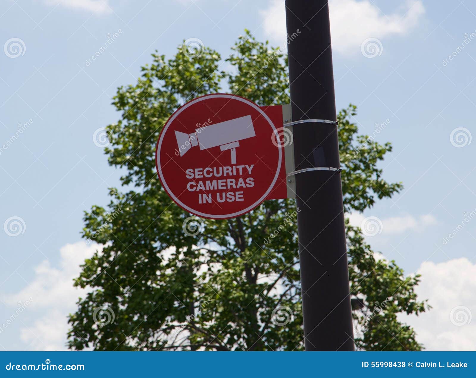 Video Security Surveillance Camera in Use Sign Stock Photo - Image of ...