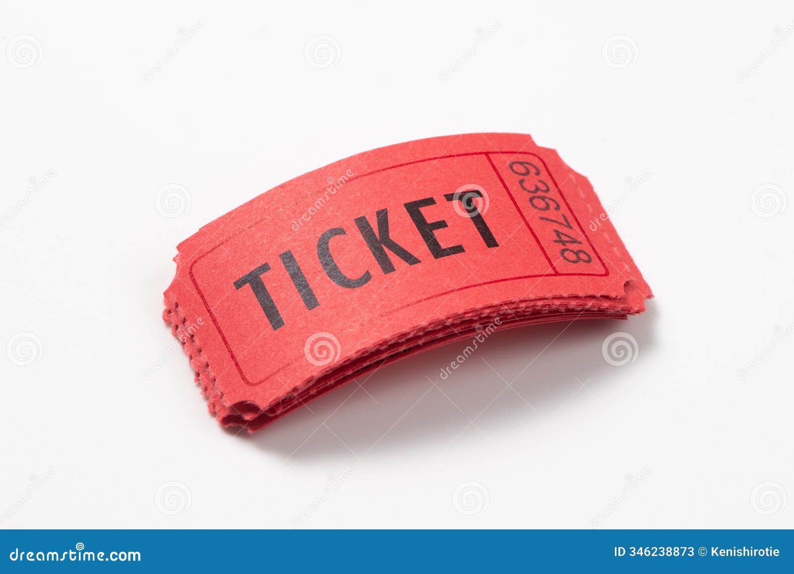 Red Vintage Admission Tickets Stock Image - Image of isolated, stub ...