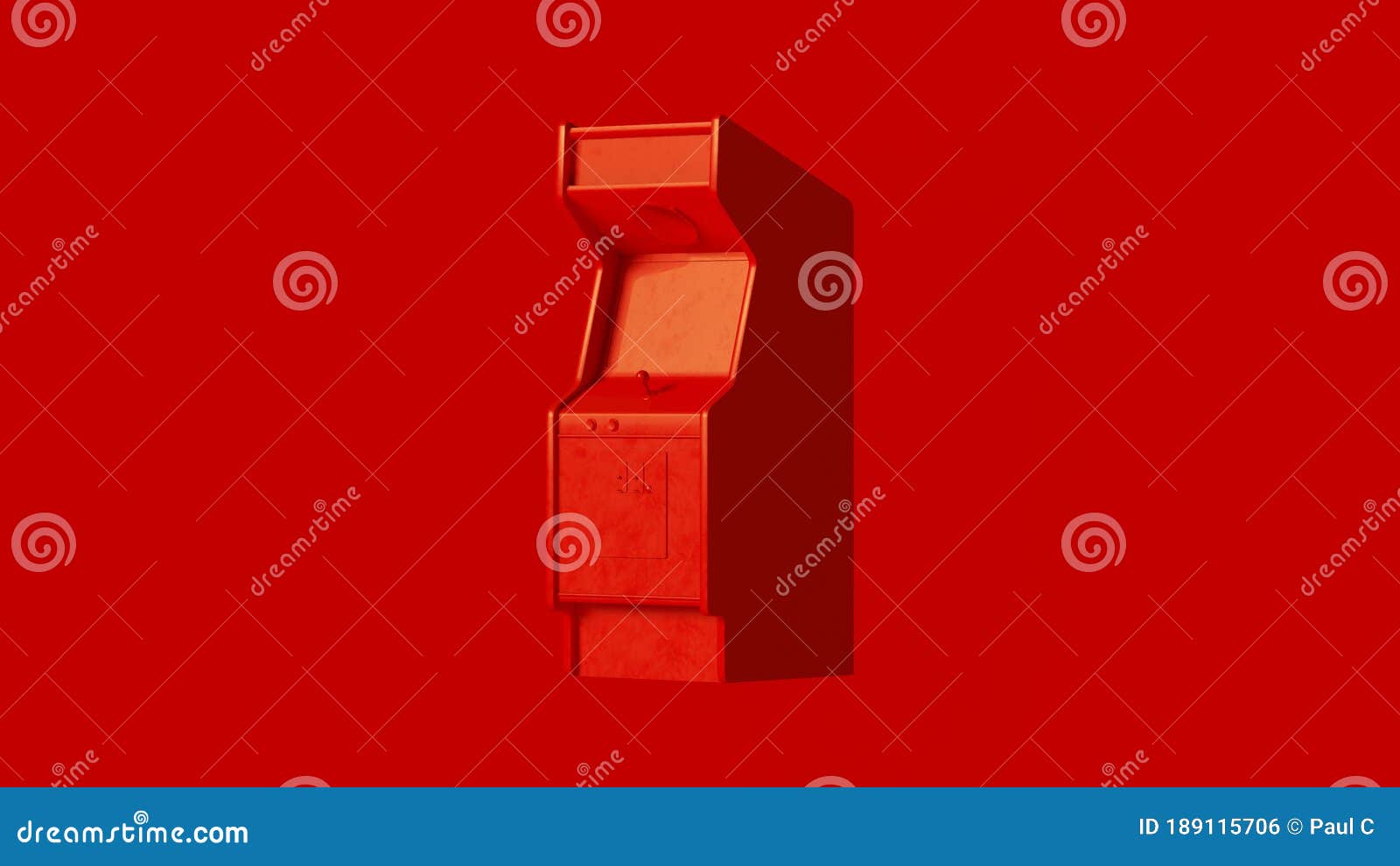 Red Vintage Arcade Console stock illustration. Illustration of design ...