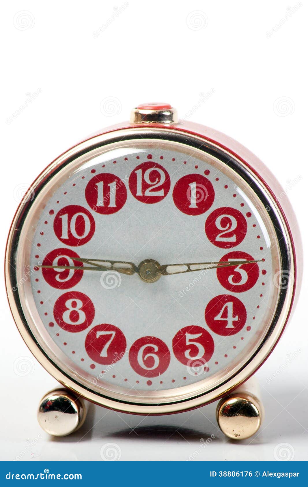 Red Vintage Clock stock photo. Image of sleep, clock - 38806176