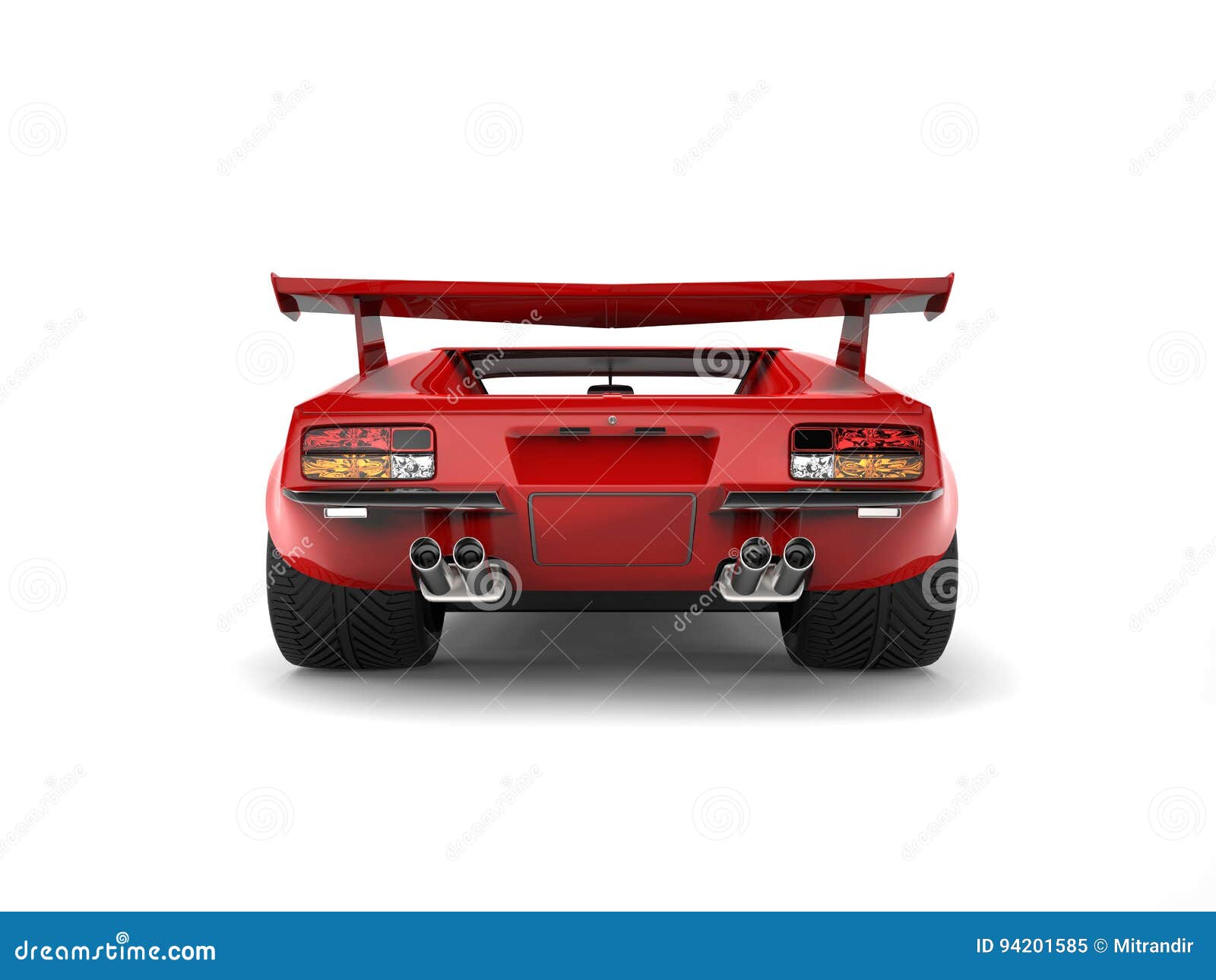 Race Car Back View Speeding Down A Track With Motion Blur Royalty-Free ...