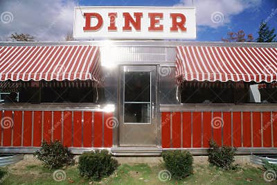 Red Vintage Diner stock photo. Image of rail, human, america - 23147672