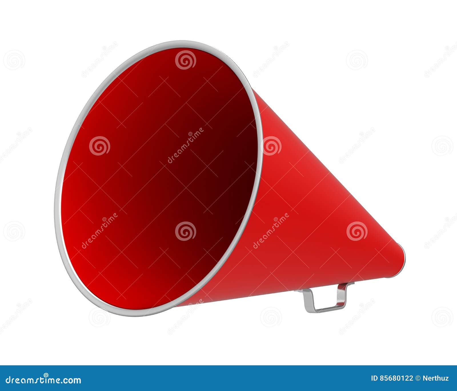 Vintage Red Megaphone Isolated On A White Background. Colored Line Art ...