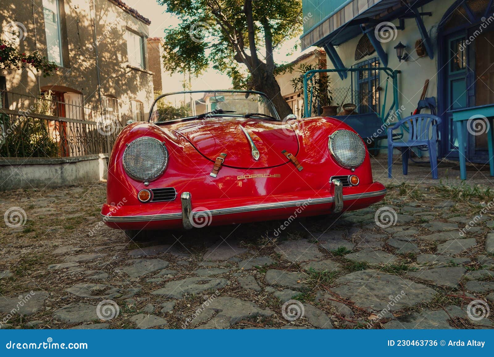 Red Vintage Porsche editorial photo. Image of porsche - 230463736