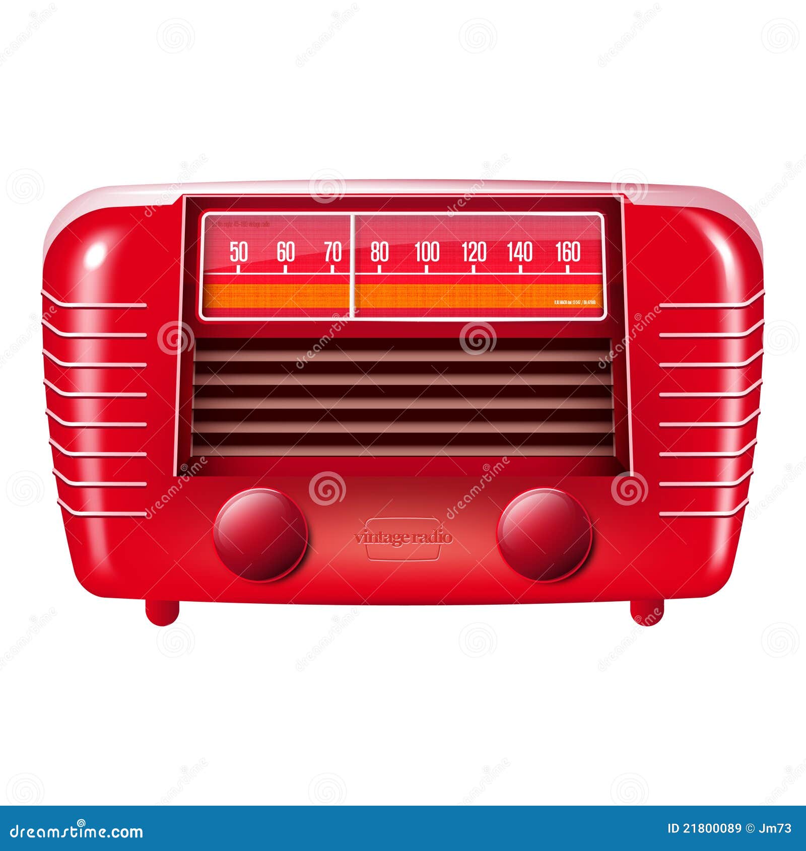 Red Vintage Radio-isolated On White Royalty Free Stock Images - Image ...