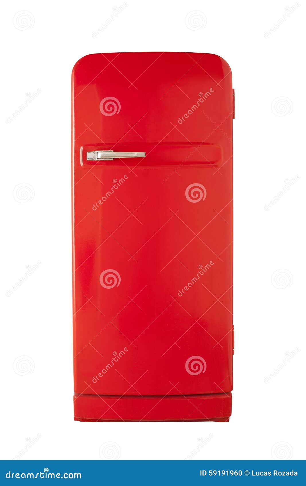 Red Vintage Refrigerator Isolated on White Background Stock Photo ...