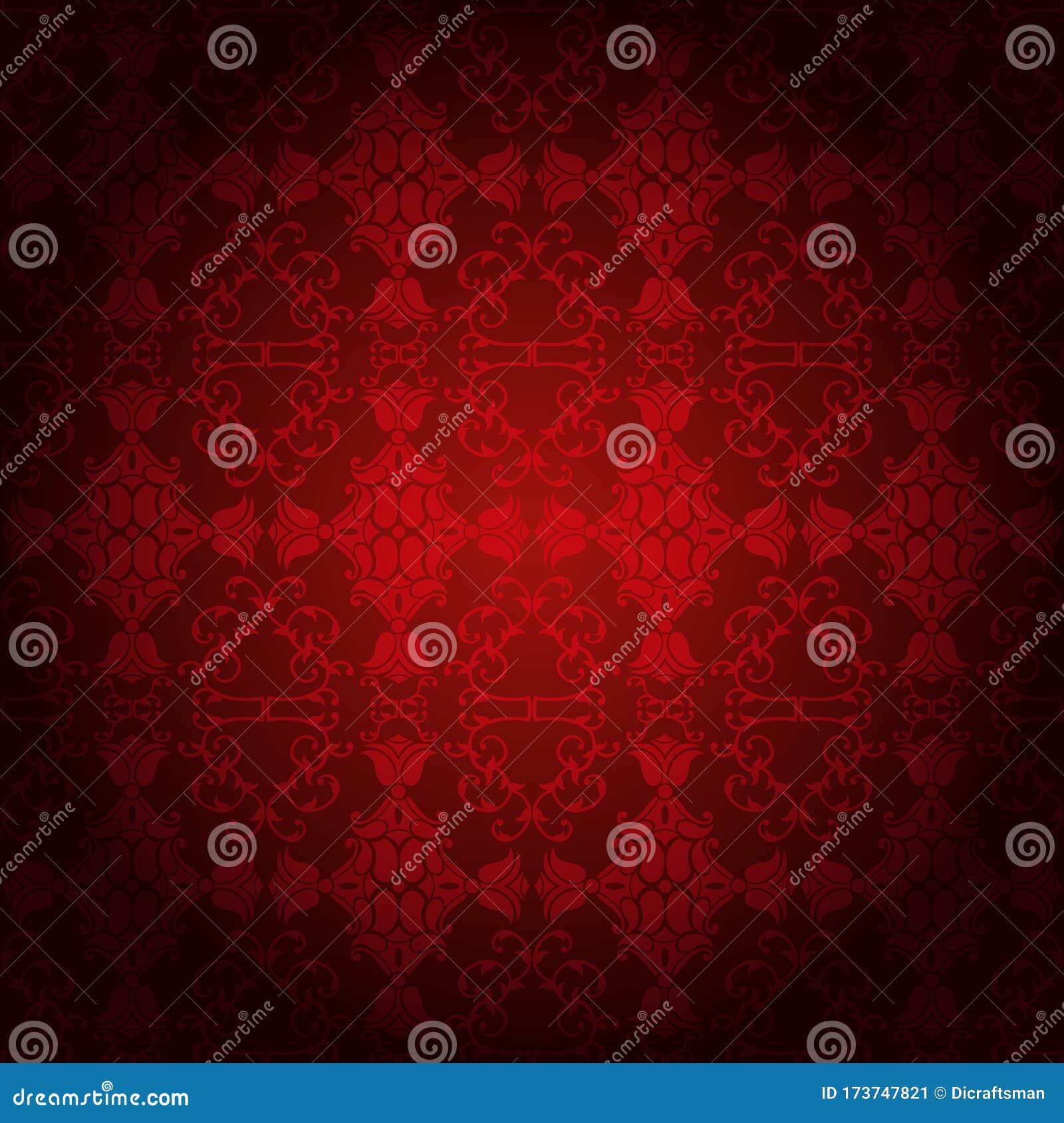 Red Vintage Seamless Background with Abstract Pattern Stock Vector ...
