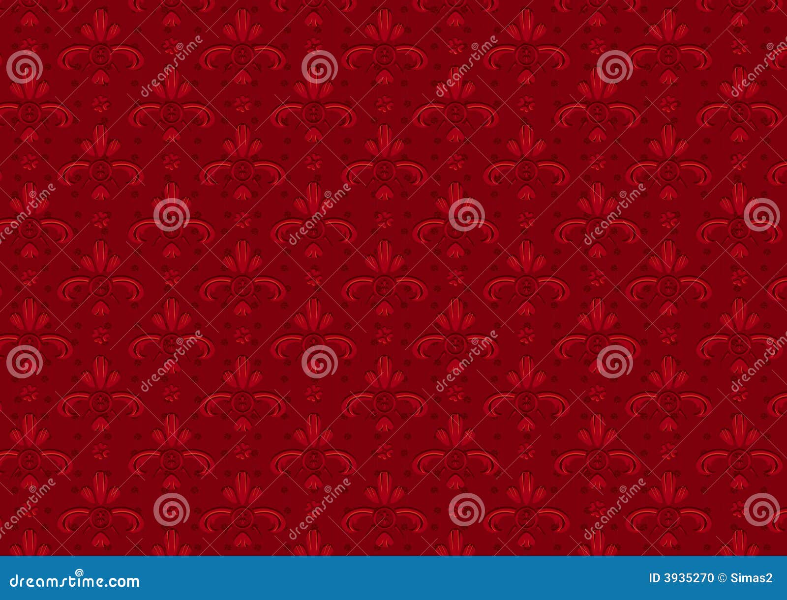 Red Vintage Seamless Pattern Stock Vector - Illustration of background ...