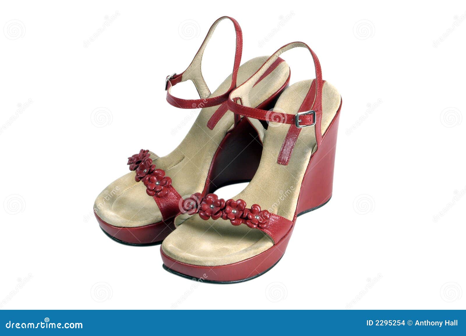 Red Vintage Shoes stock photo. Image of retro, vintage - 2295254
