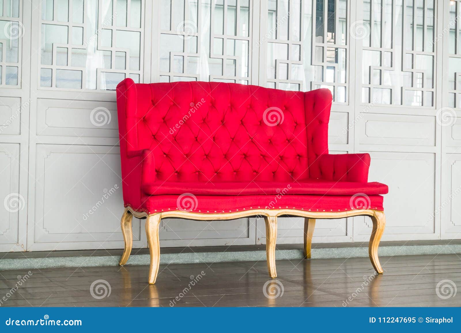 Red vintage sofa stock image. Image of classic, sofa - 112247695