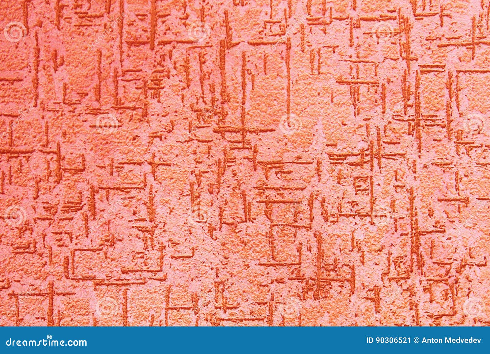Red Vintage Structural Stucco Stock Image - Image of material, cement ...