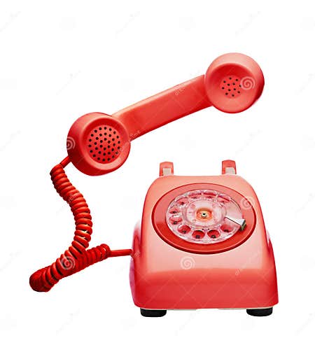 Red vintage telephone stock image. Image of call, office - 8516021
