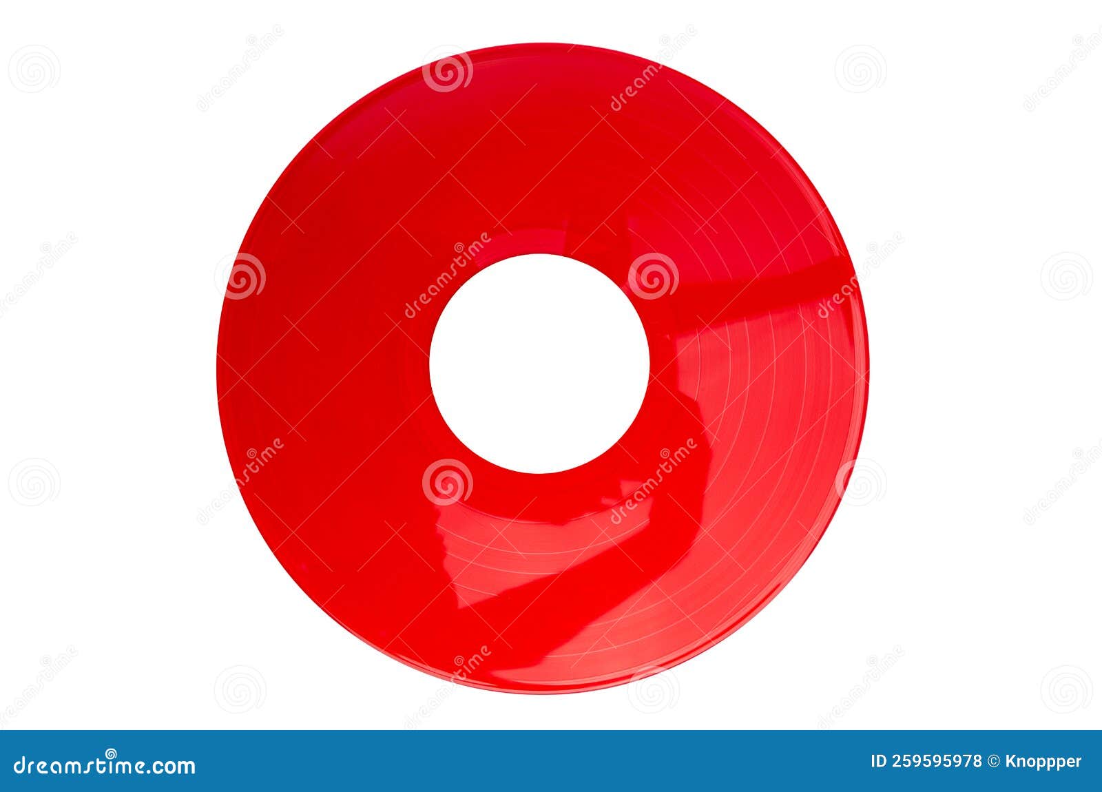A Red Vinyl Record Top View Isolated for Design Stock Photo - Image of ...
