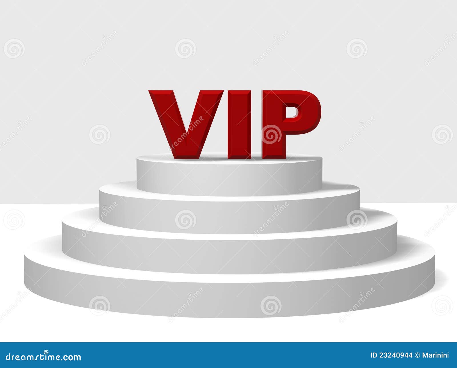 Red vip on a pedestal stock illustration. Illustration of famous - 23240944