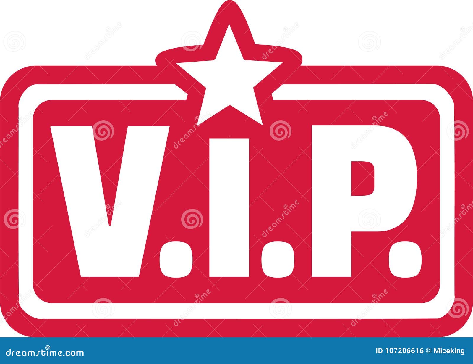 Red VIP sign with star stock vector. Illustration of star - 107206616