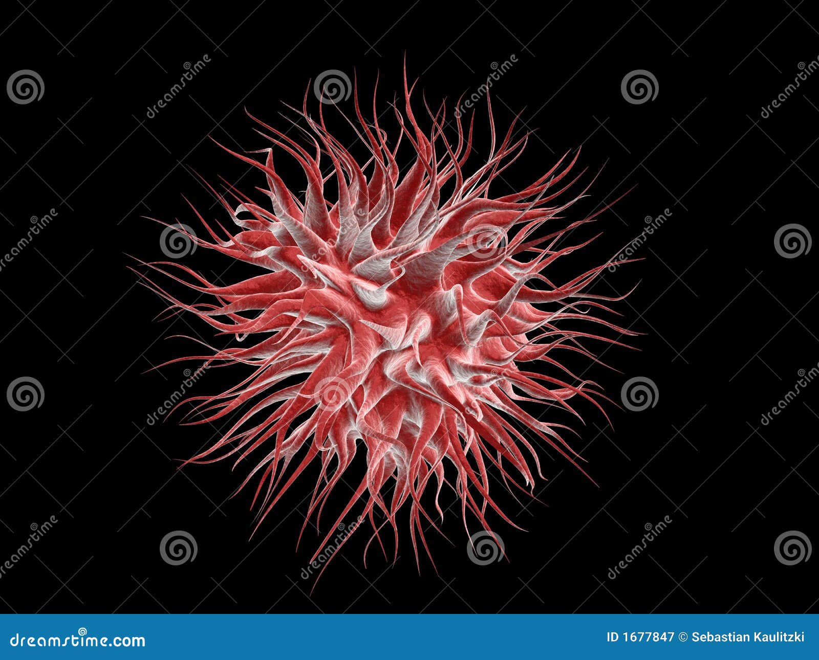 Red virus stock illustration. Illustration of disease - 1677847