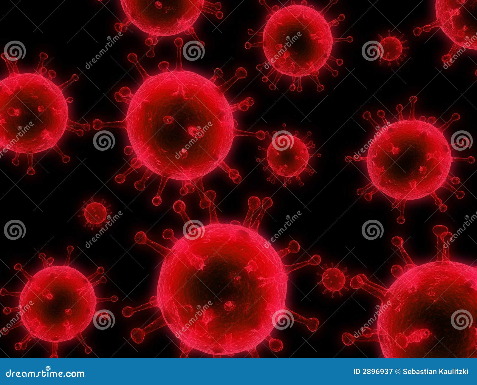 Red virus stock illustration. Illustration of organs, experiment - 2896937