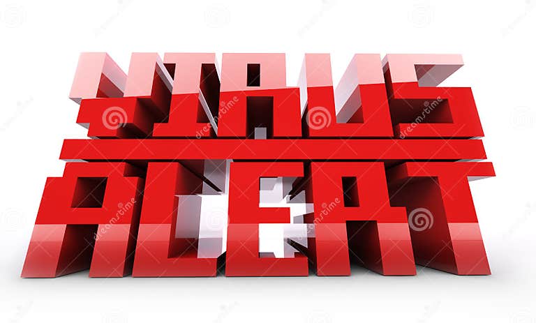 Red Virus Alert word stock illustration. Illustration of tech - 43591562
