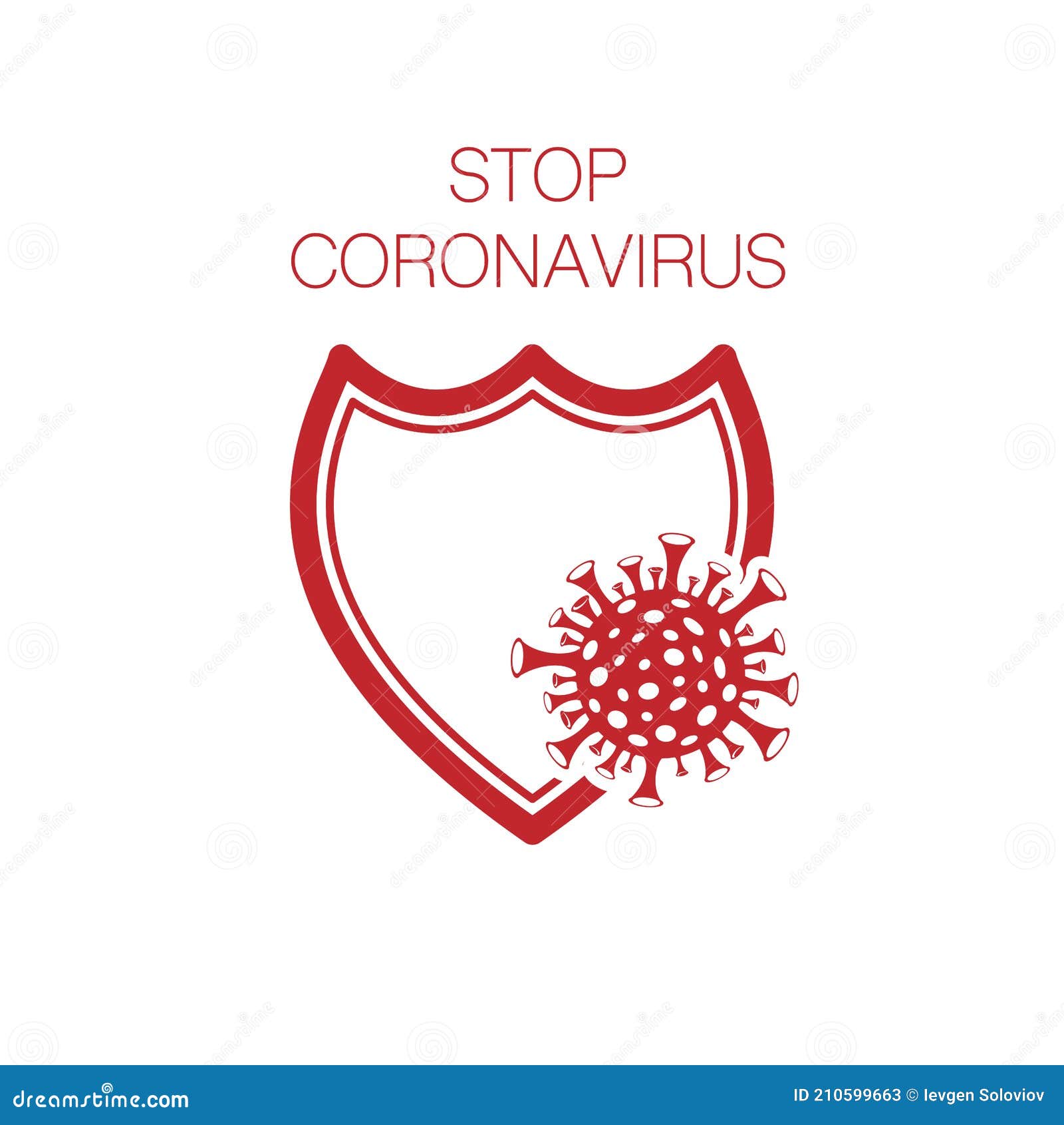 Red virus symbol shield stock vector. Illustration of vector - 210599663