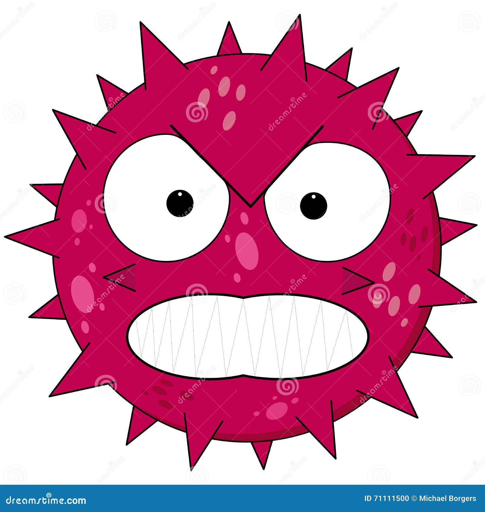 Red virus on white stock illustration. Illustration of medical - 71111500