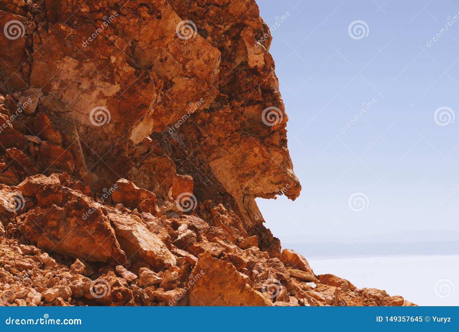 Red volcanic rock stock image. Image of formation, bolivia - 149357645