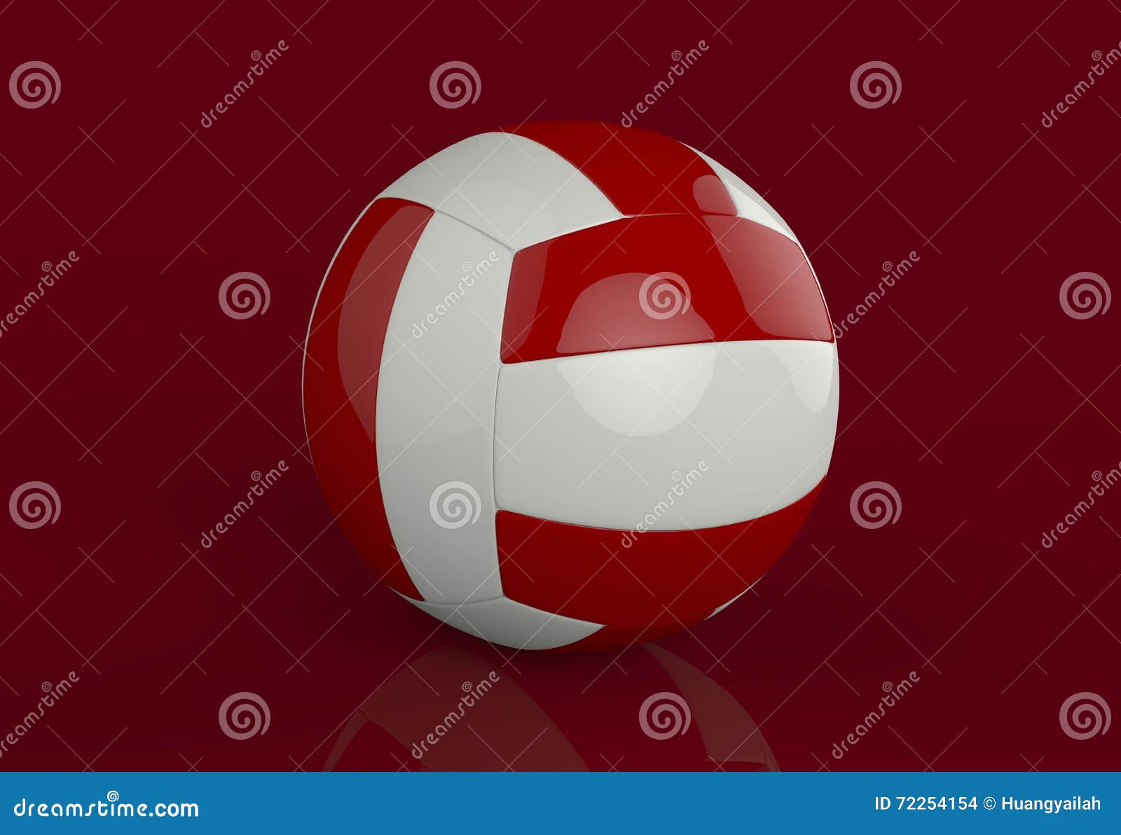 Red volleyball 3D stock illustration. Illustration of transport - 72254154