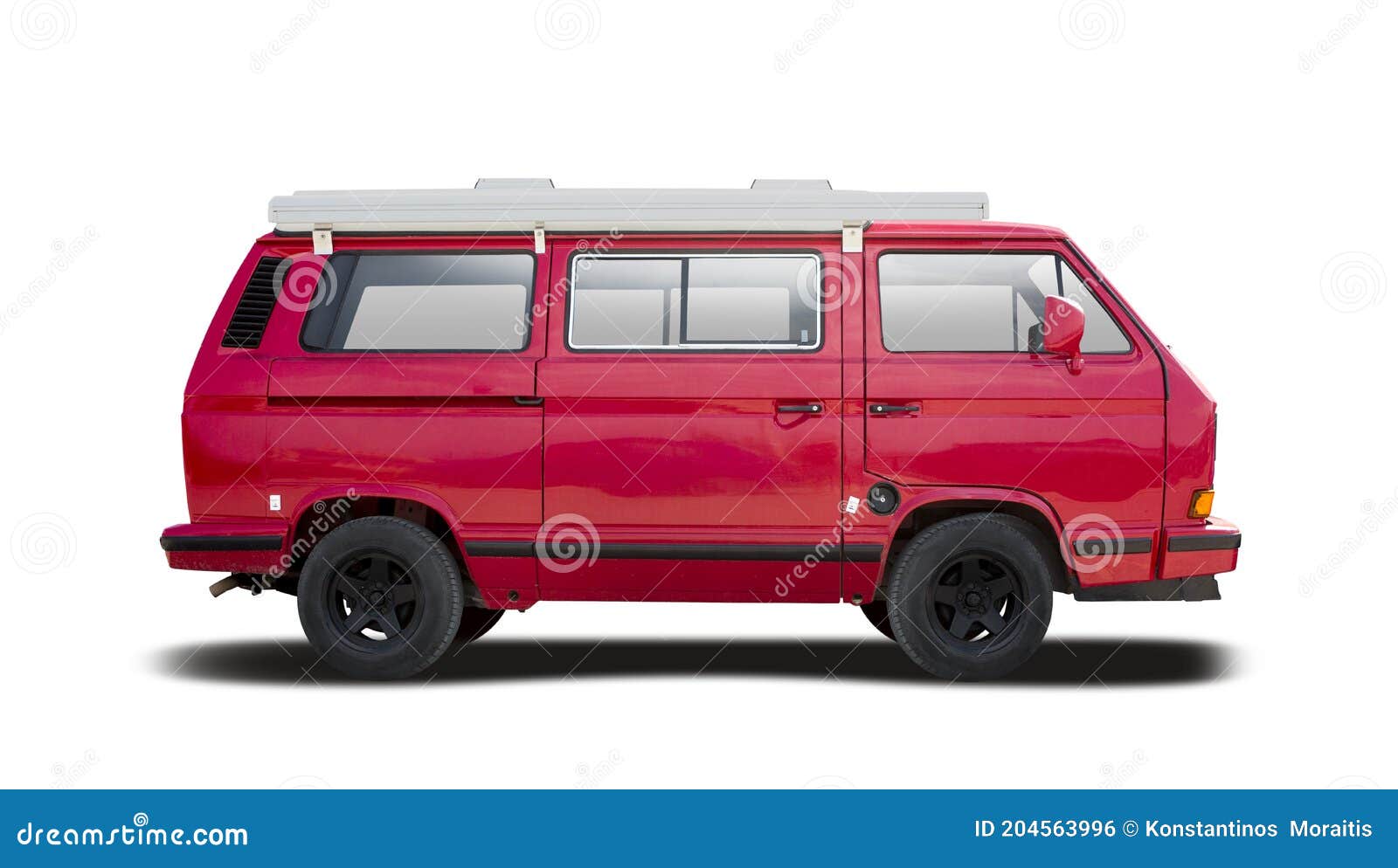 VW T3 Camper Side View Isolated on White Stock Photo - Image of ...