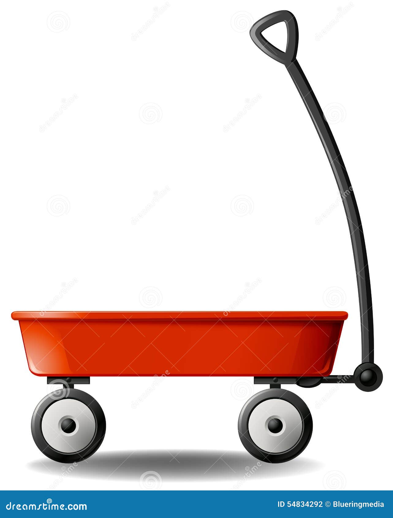 Red wagon stock vector. Illustration of close, wheel - 54834292