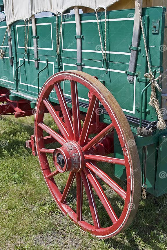 Red Wagon Wheel stock image. Image of wheel, vintage, wooden - 225781