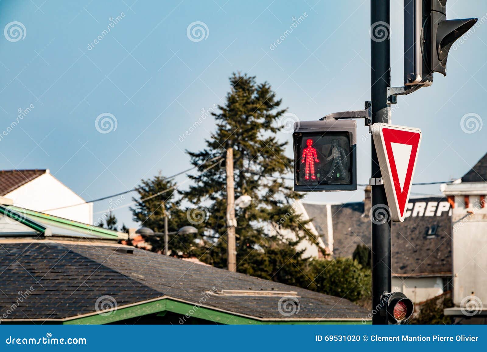 Red walk light signal stock photo. Image of regulation - 69531020