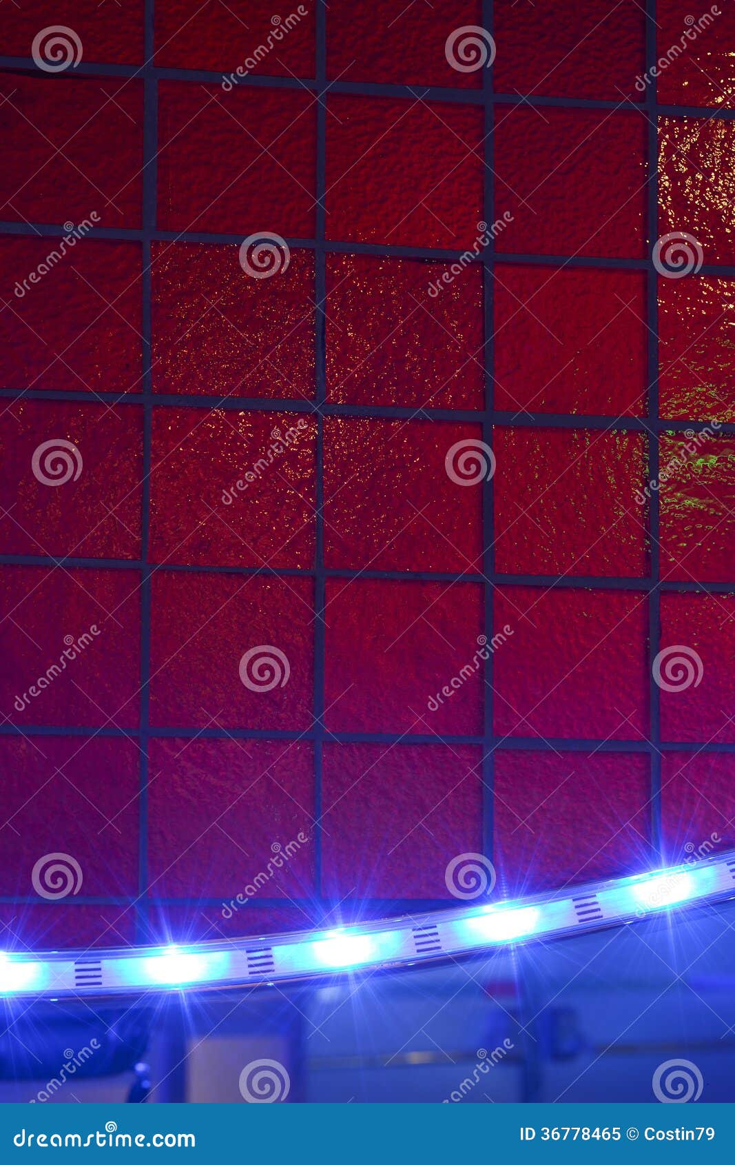 Red wall and blue light stock image. Image of rough, light - 36778465