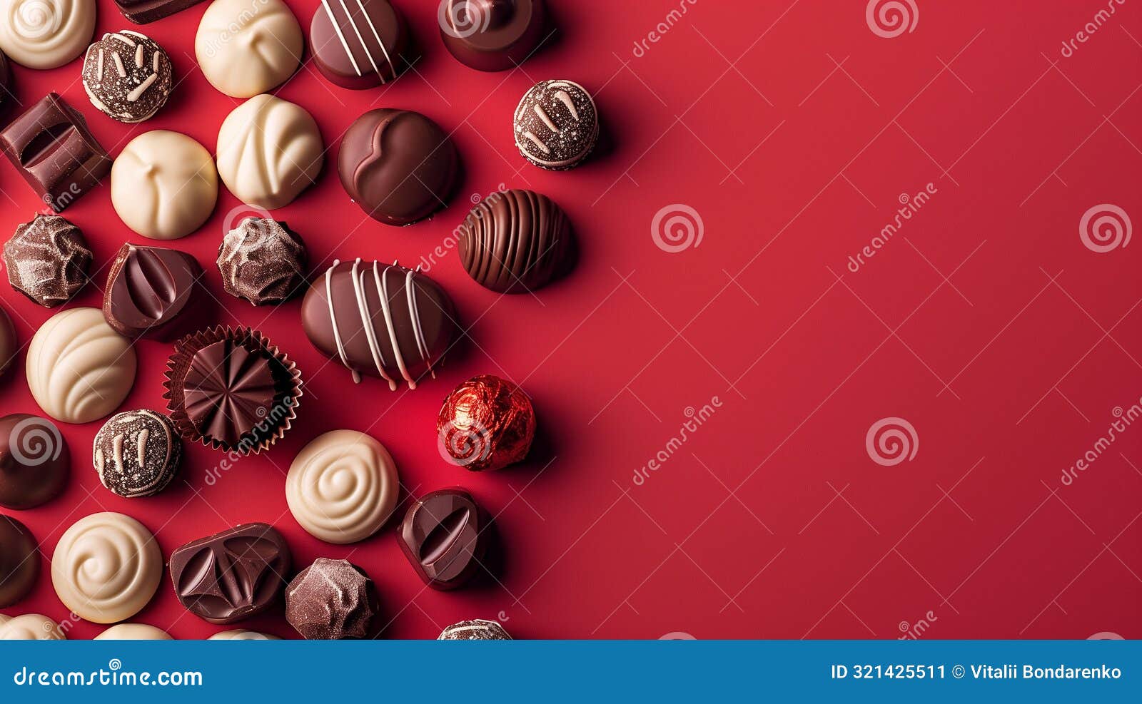 A Red Wall with Chocolates and Chocolates on it. Stock Illustration ...