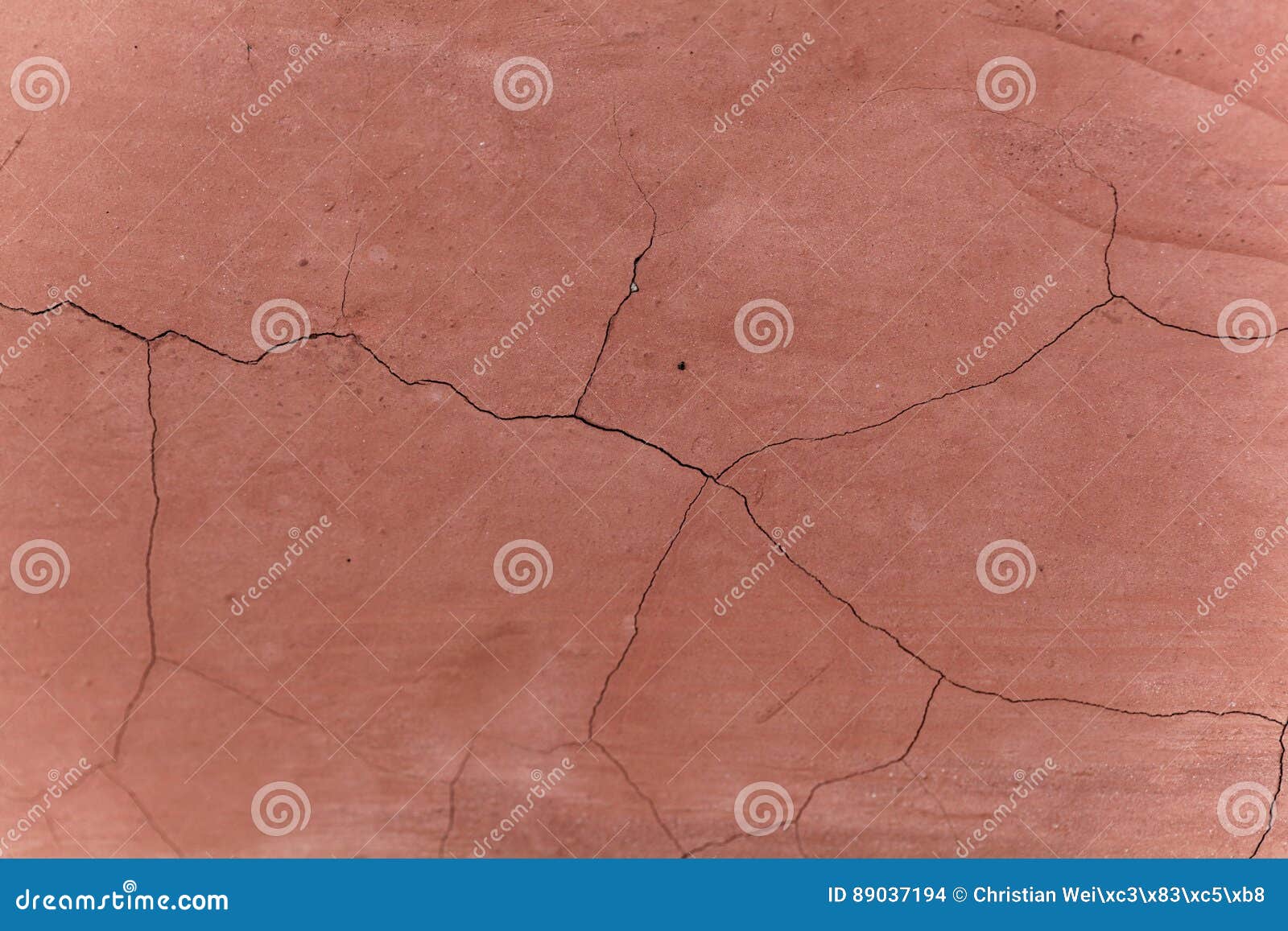Red wall color with cracks stock photo. Image of abstract - 89037194