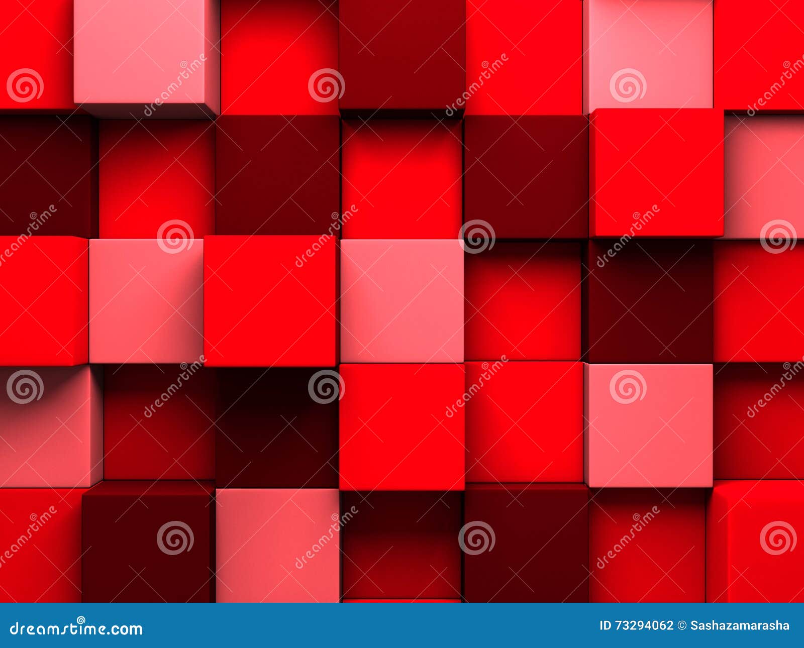 Red Wall Cube Blocks Background Stock Illustration - Illustration of ...